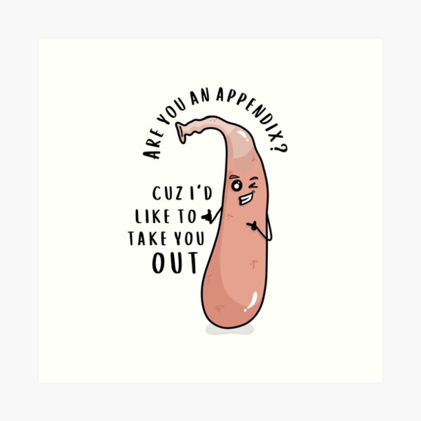 "Appendix Anatomy Pun | Science Pun, Anatomy, Medical, Funny Science ...