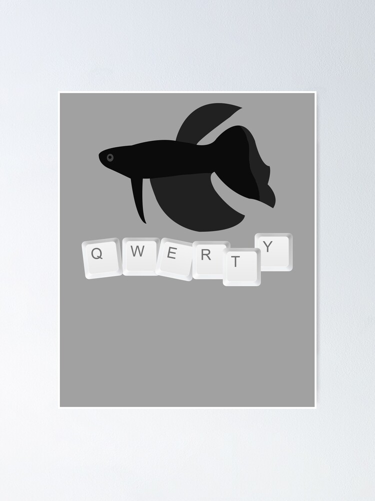 "QWERTY Fish" Poster by FlyNebula | Redbubble