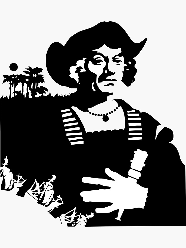 "Christopher Columbus 1492" Sticker for Sale by RakanDarwesh | Redbubble