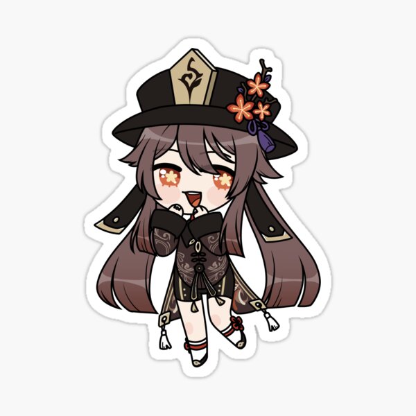 "Hu Tao chibi" Sticker for Sale by Ame-Kumo | Redbubble