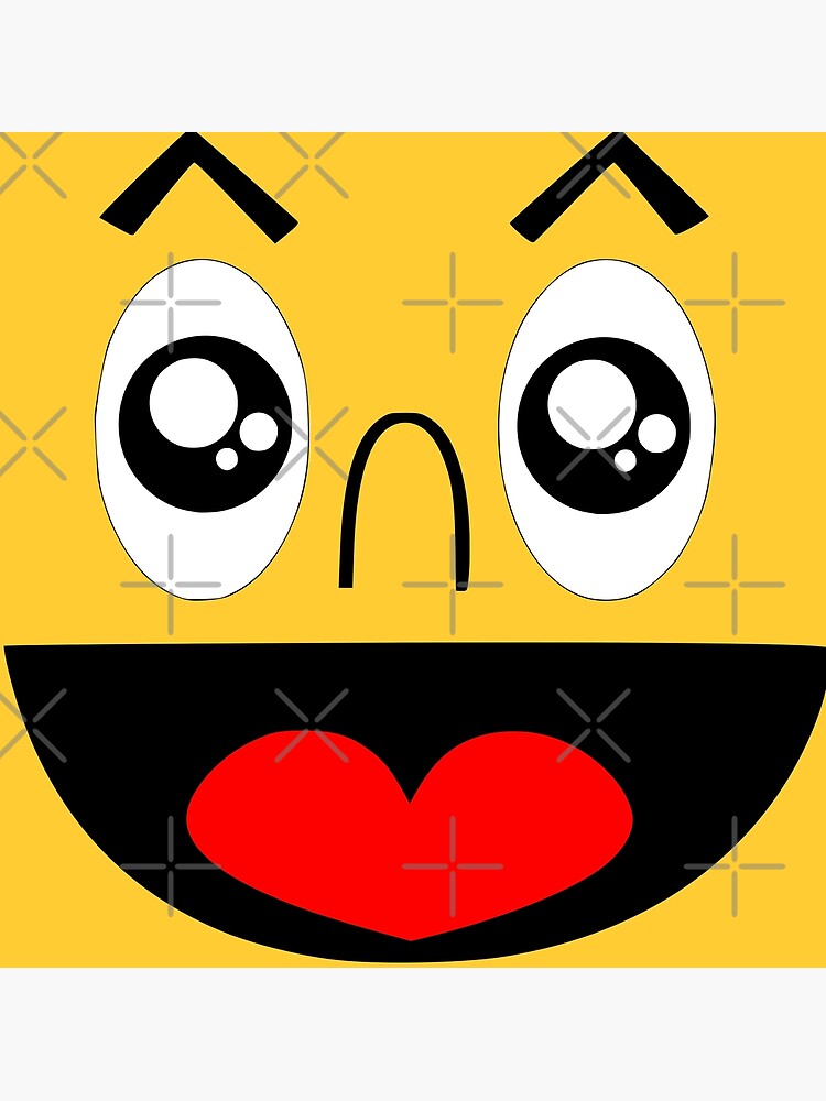 "happy funky emoji face" Poster for Sale by suprememomo | Redbubble