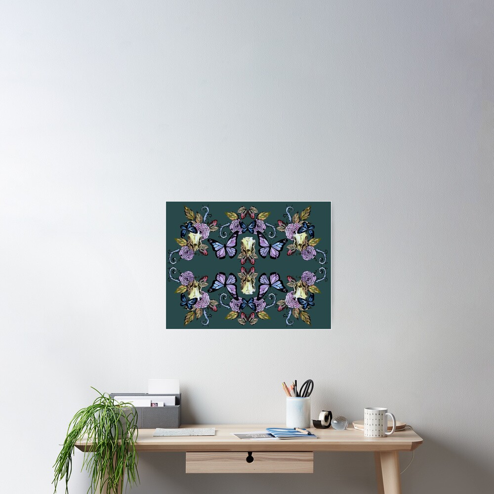 "Butterfly Rose ~ Fairycore" Poster by FaeNoirHeart | Redbubble