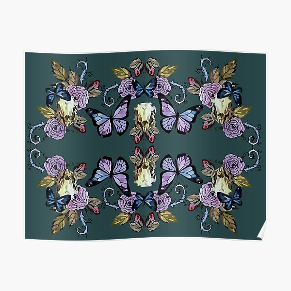 "Butterfly Rose ~ Fairycore" Poster by FaeNoirHeart | Redbubble