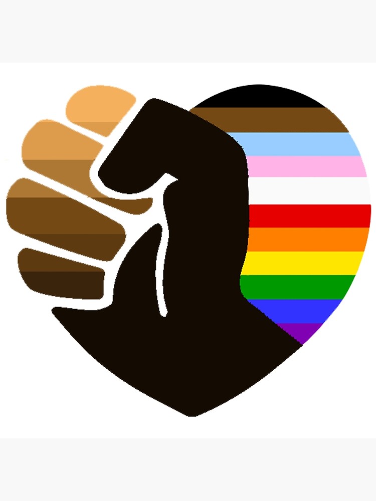 "QTPOC Solidarity Heart" Poster for Sale by GeekyGaymer | Redbubble
