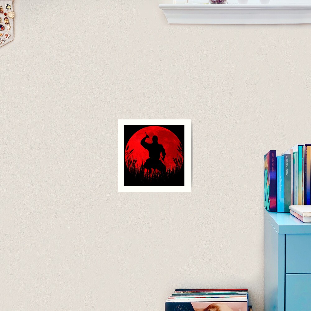 "Red Moon Ninja" Art Print for Sale by maryedenoa | Redbubble