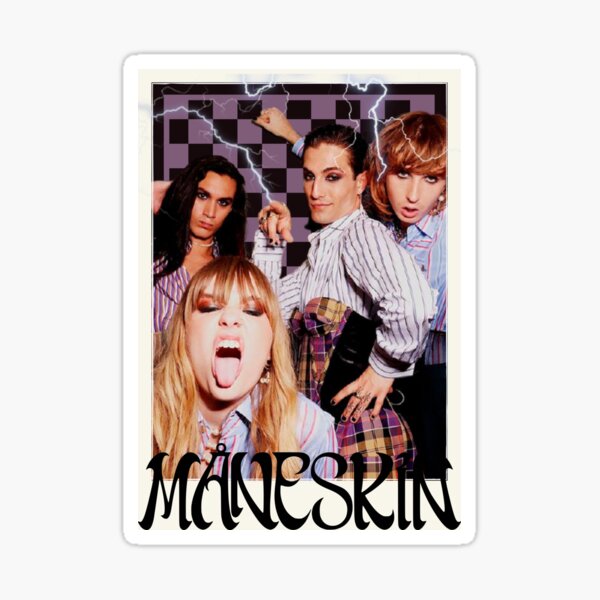 "MANESKIN" Sticker for Sale by cotttagelmc | Redbubble