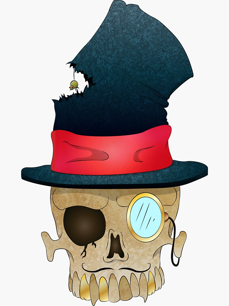 "Sir Skully III Esq." Sticker for Sale by Munch-Dawg | Redbubble