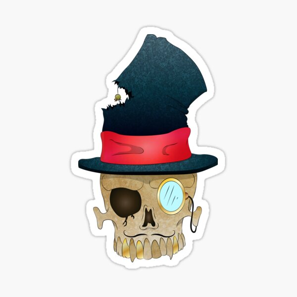 "Sir Skully III Esq." Sticker for Sale by Munch-Dawg | Redbubble