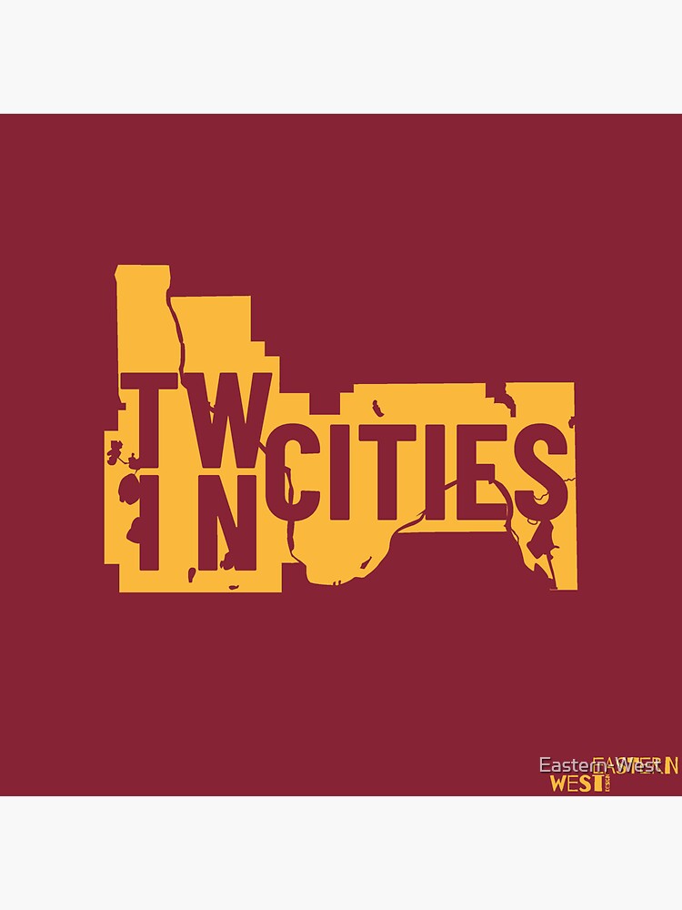 "Twin Cities Map (UM Style)" Sticker for Sale by Eastern-West | Redbubble