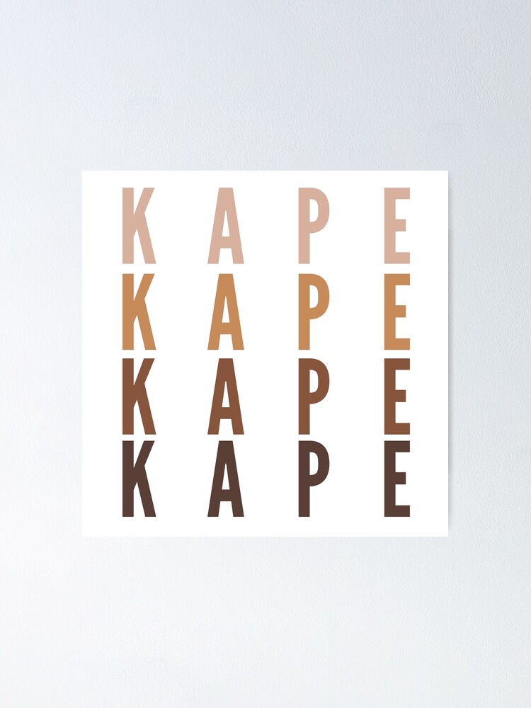 "Kape Coffee in Tagalog Gradient Coffee Colors" Poster for Sale by ...