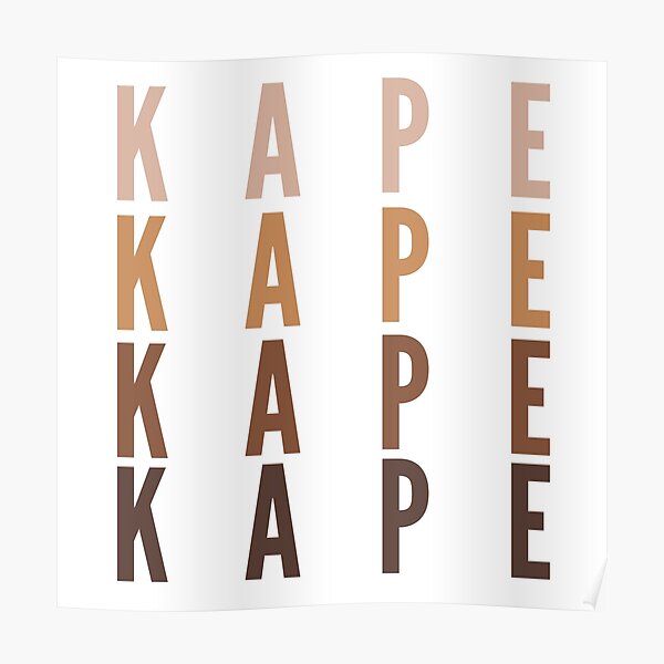 "Kape Coffee in Tagalog Gradient Coffee Colors" Poster for Sale by ...
