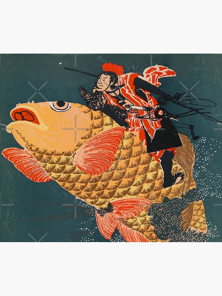 "Japanese Samurai Goldfish" Poster for Sale by elevens | Redbubble