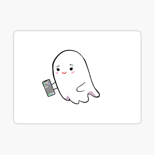 "Ghosted Cute Ghost " Sticker for Sale by petedavidsonfan | Redbubble