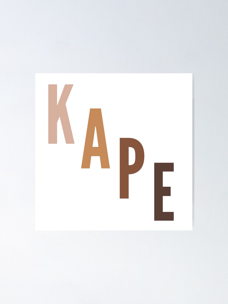 "Kape Tagalog Word for Coffee Gradient Colors in a Diagonal Position ...