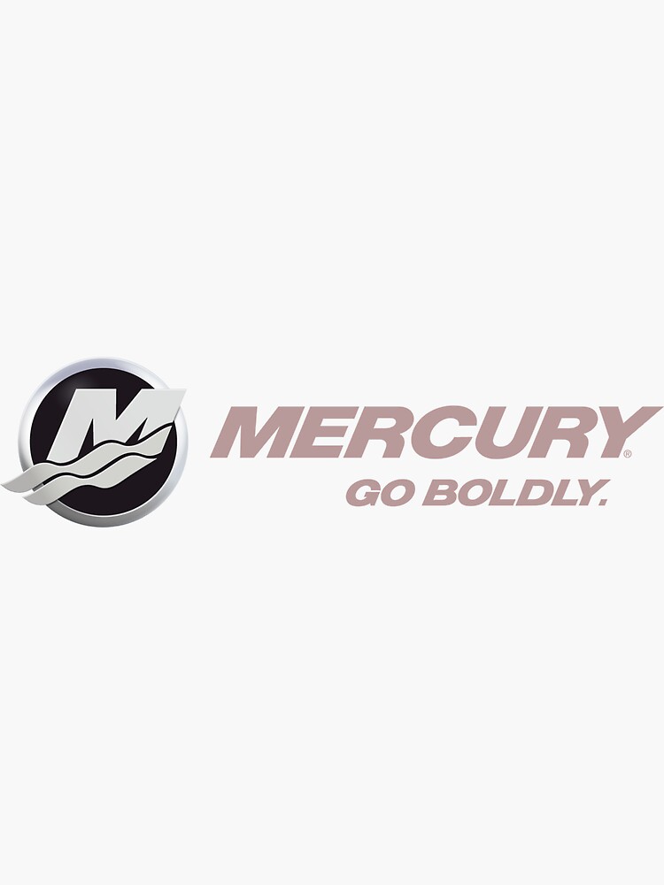 "Mercury Go Boldly Boat" Sticker for Sale by CallysShop | Redbubble