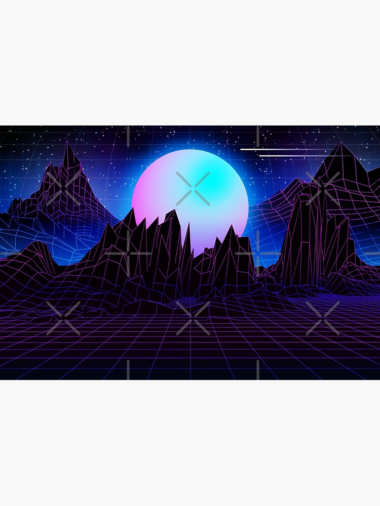 "Pleiades Landscapes (Synthwave / Retrowave / Chillwave Art)" Poster ...