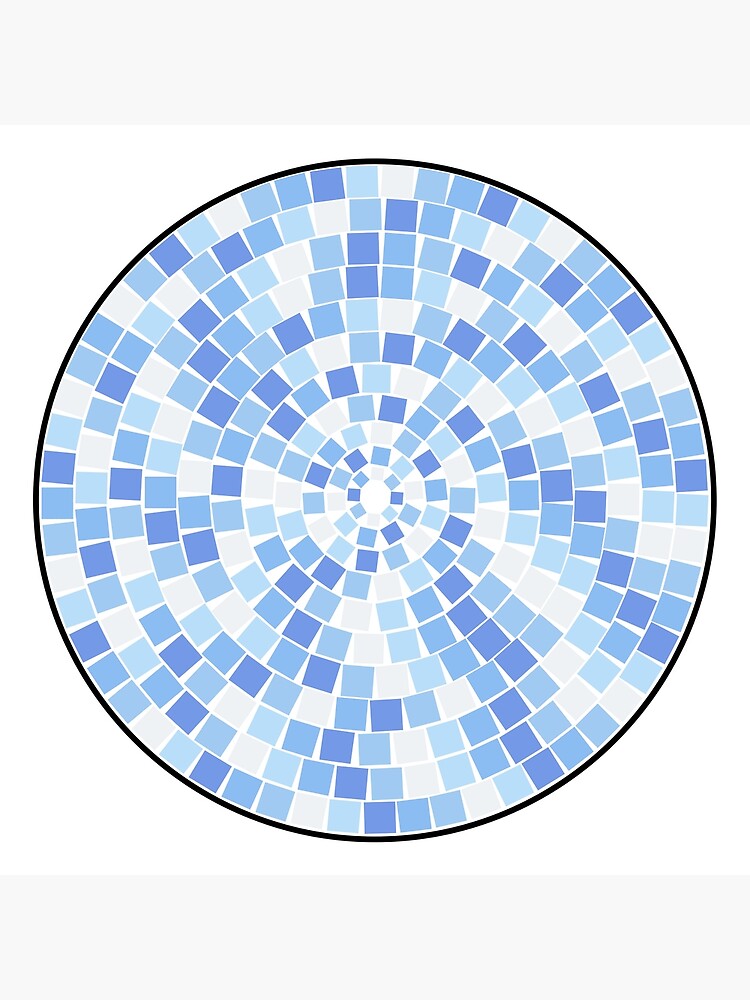 Póster «Mosaico de círculo azul celeste» de CircleMosaics | Redbubble