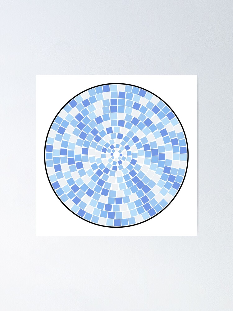 Póster «Mosaico de círculo azul celeste» de CircleMosaics | Redbubble