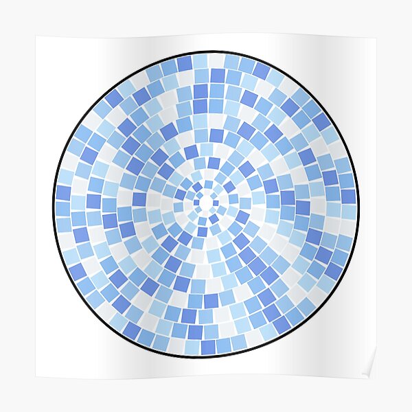 Póster «Mosaico de círculo azul celeste» de CircleMosaics | Redbubble