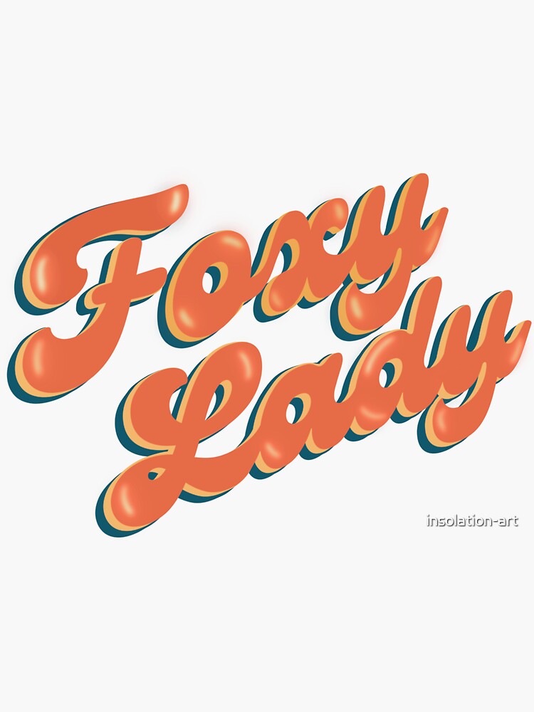 "Foxy lady sticker" Sticker for Sale by insolation-art | Redbubble