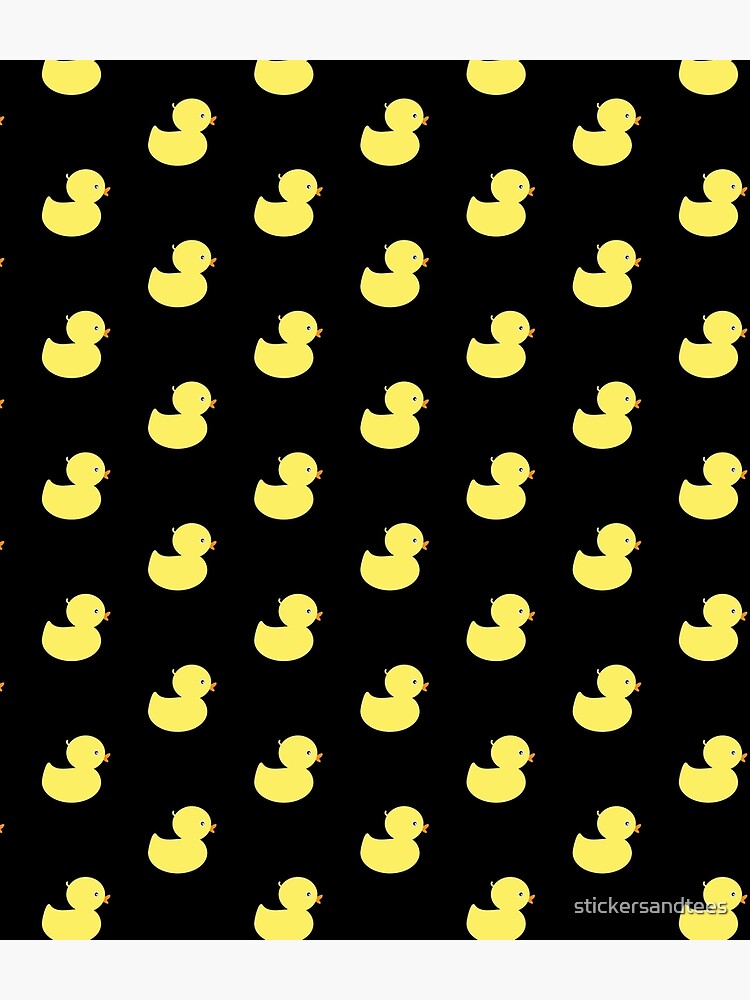 Quack! Quack! Black Yellow Duck Fabric Backpack sold by Emily Davis ...