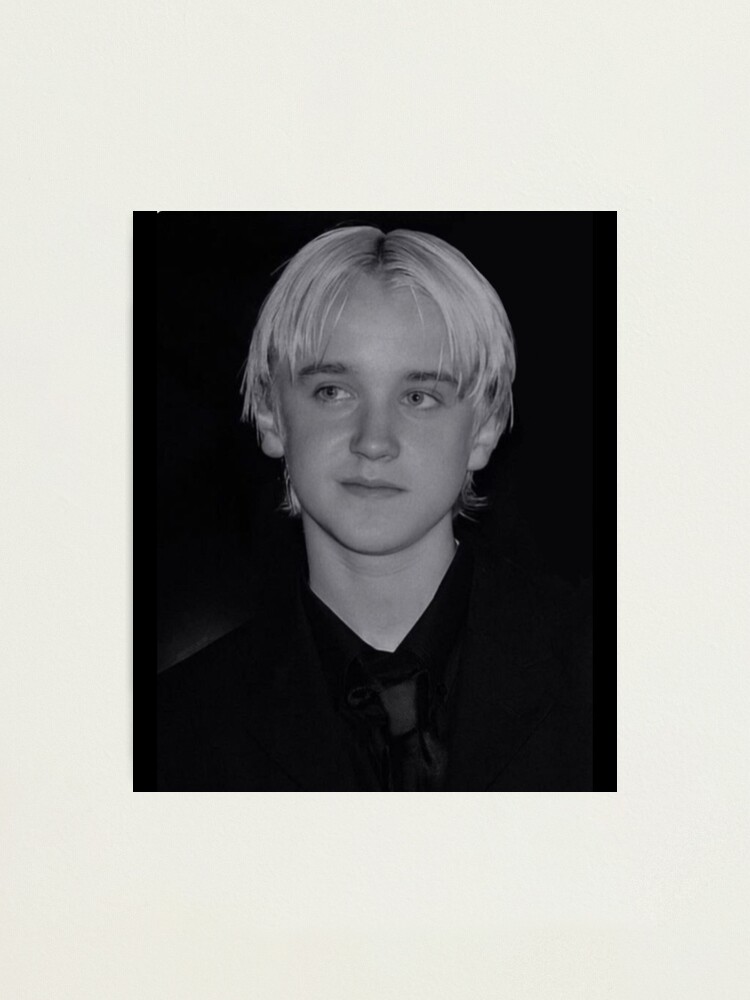 "Tom Felton Photo Draco Malfoy Black and White" Photographic Print by ...