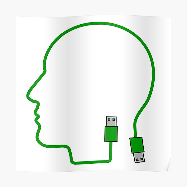 "USB man" Poster for Sale by EngineersArt | Redbubble