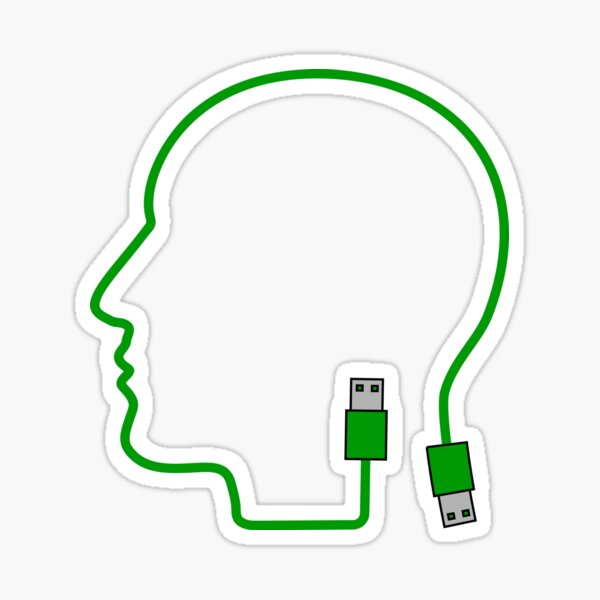 "USB man" Sticker for Sale by EngineersArt | Redbubble