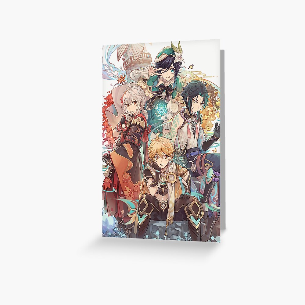 "Genshin Impact Traveler Aether" Greeting Card for Sale by tamikabee ...