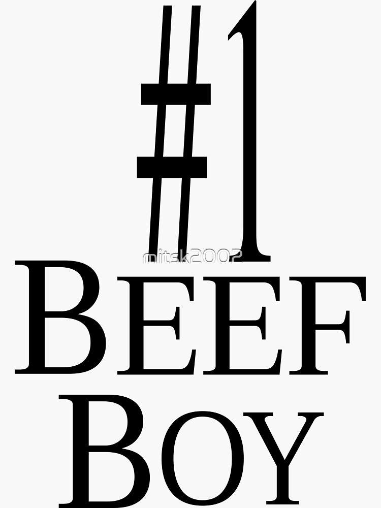 "#1 BEEF BOY" Sticker for Sale by mitsk2002 | Redbubble