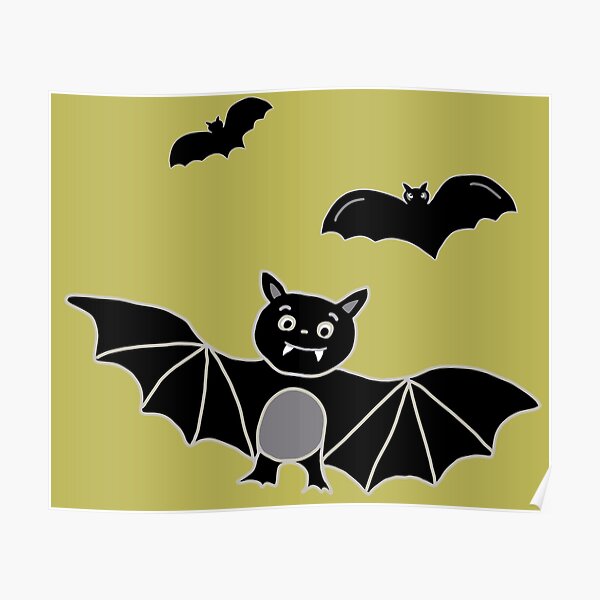 "sharp-toothed bats flying" Poster for Sale by Buringon | Redbubble