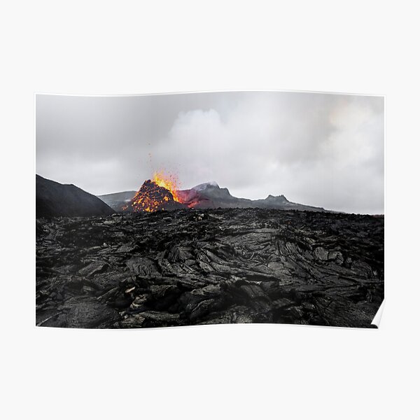 "Volcano in Iceland (2021)" Poster for Sale by svenoreo | Redbubble