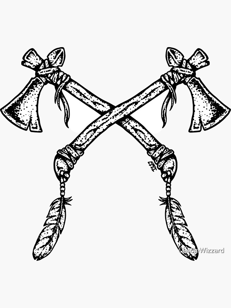 "Tomahawk" Sticker for Sale by CharlieWizzard | Redbubble