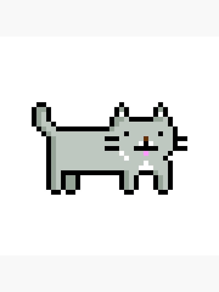 "8-bit tiger grey" Poster for Sale by mrbjenkins | Redbubble