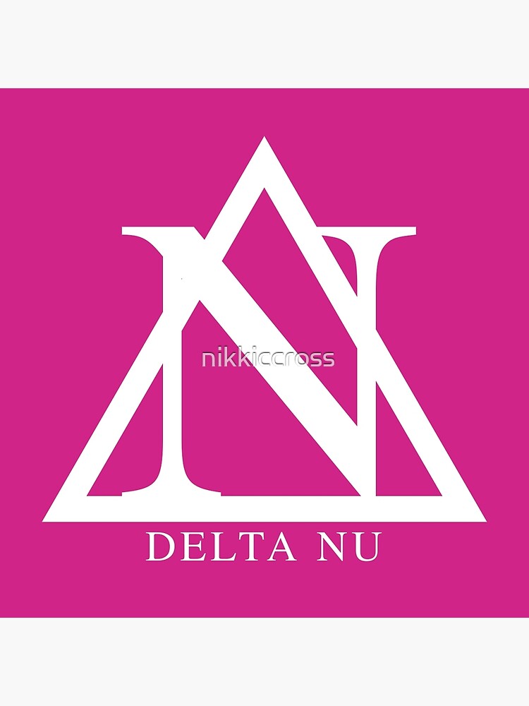 "Delta Nu - White" Art Print by nikkiccross | Redbubble