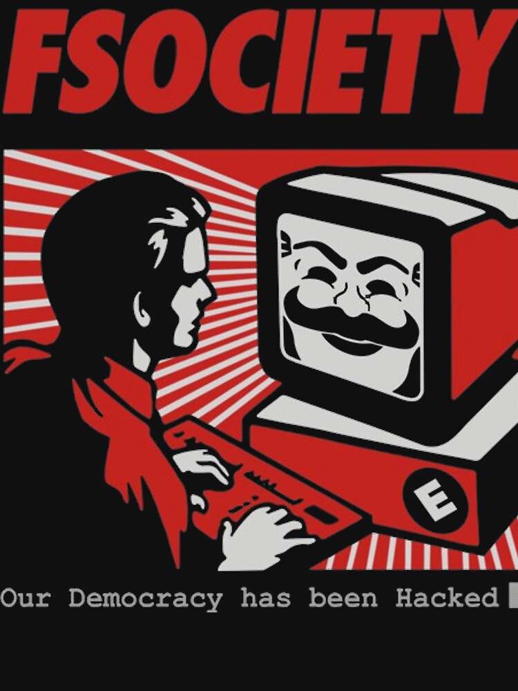 "Fsociety" T-shirt for Sale by jogz | Redbubble | mr t-shirts - robot t ...