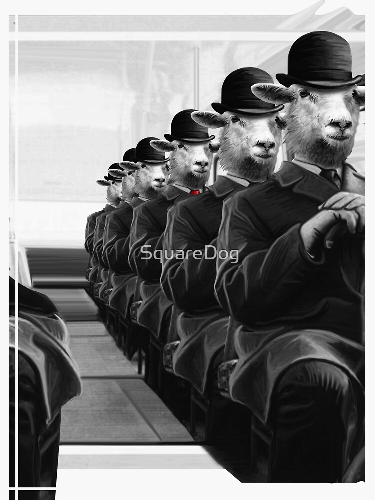 "Sheeple" Sticker by SquareDog | Redbubble