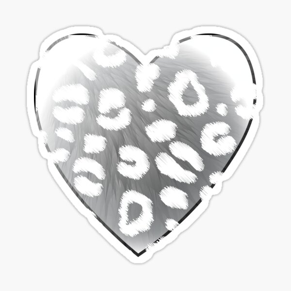 "Leopard Heart Casual 90s Fashion Trend" Sticker by Remorem | Redbubble