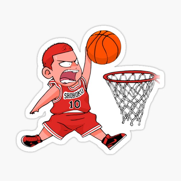 "Hanamichi Sakuragi, Slam Dunk, SHOKOCU Classic" Sticker for Sale by ...