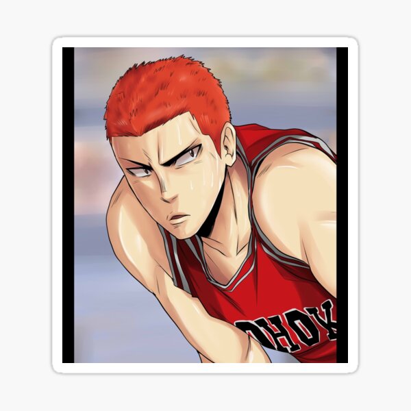 "Hanamichi Sakuragi, Slam Dunk, SHOKOCU Sleeveless Top" Sticker for ...