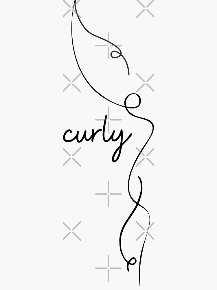 "Curls" Sticker for Sale by Monkeywell | Redbubble