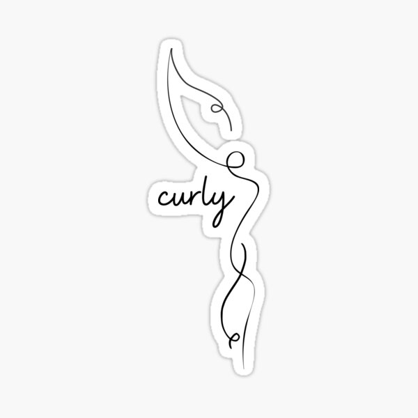"Curls" Sticker for Sale by Monkeywell | Redbubble