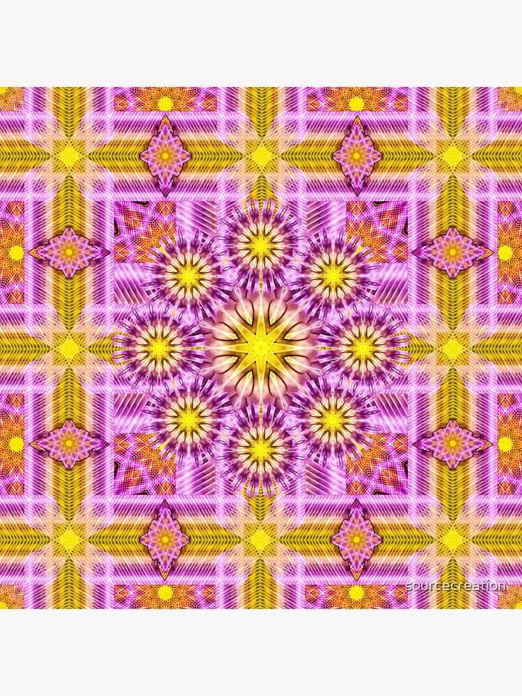 "Celestial Matrix Mandala" Sticker for Sale by sourcecreation | Redbubble