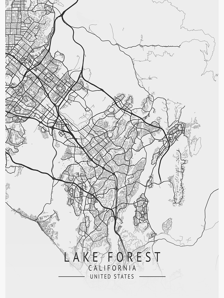"Lake Forest - California - US Gray City Map" Sticker for Sale by ...