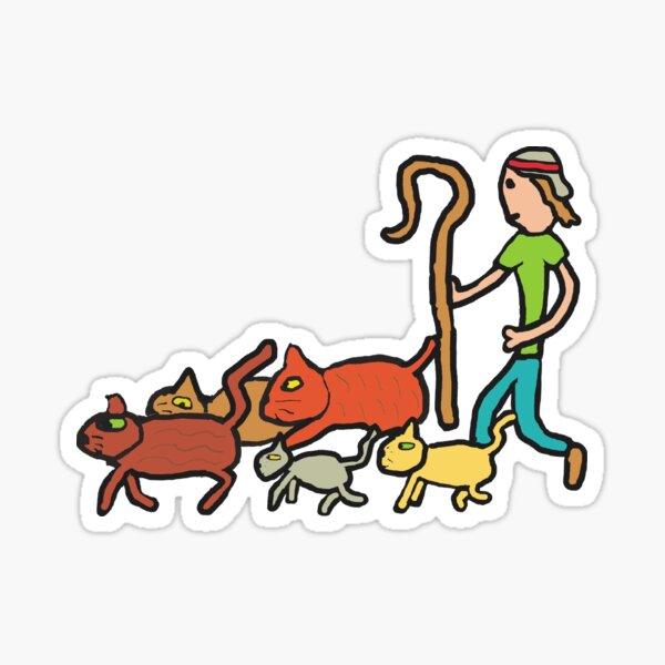 "Herding Cats" Sticker by Mark-Ewbie | Redbubble