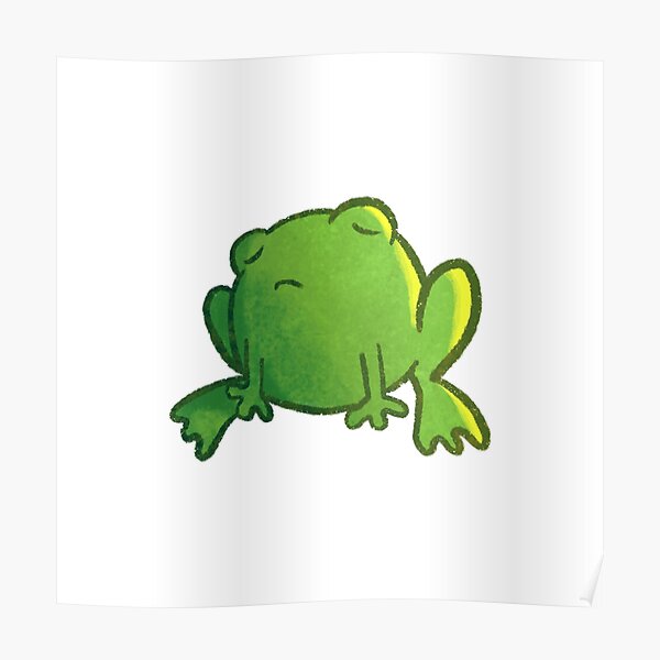 "The Sad Green Frog" Poster for Sale by MariahBethArt | Redbubble