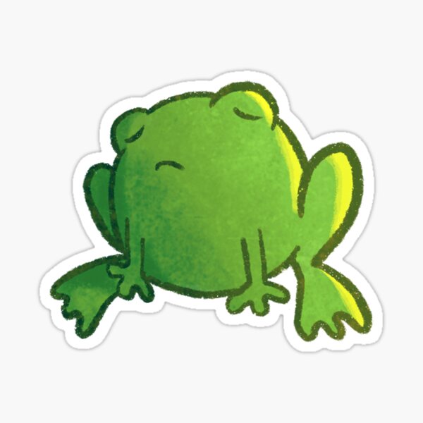 "The Sad Green Frog" Sticker for Sale by MariahBethArt | Redbubble