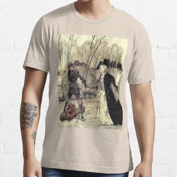 "Arthur Rackham- King Arthur- Defeat of the Red Knight" T-shirt for ...