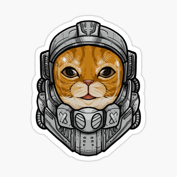 "Cute Cat Astronaut" Sticker by merchdesign2020 | Redbubble