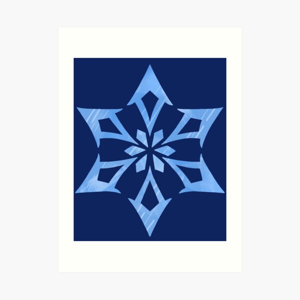 "Genshin impact cryo element" Art Print for Sale by TaskArt | Redbubble